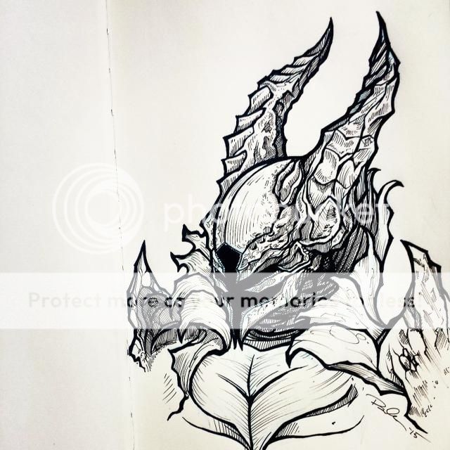 [Misc] My Destiny pen and ink art... Deathsinger's Gaze : r/DestinyTheGame