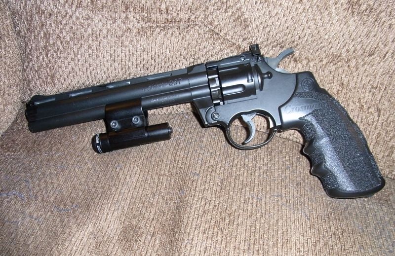 Custom Modded Crosman 357 w/ 8 inch barrel and laser | Canadian Airgun ...